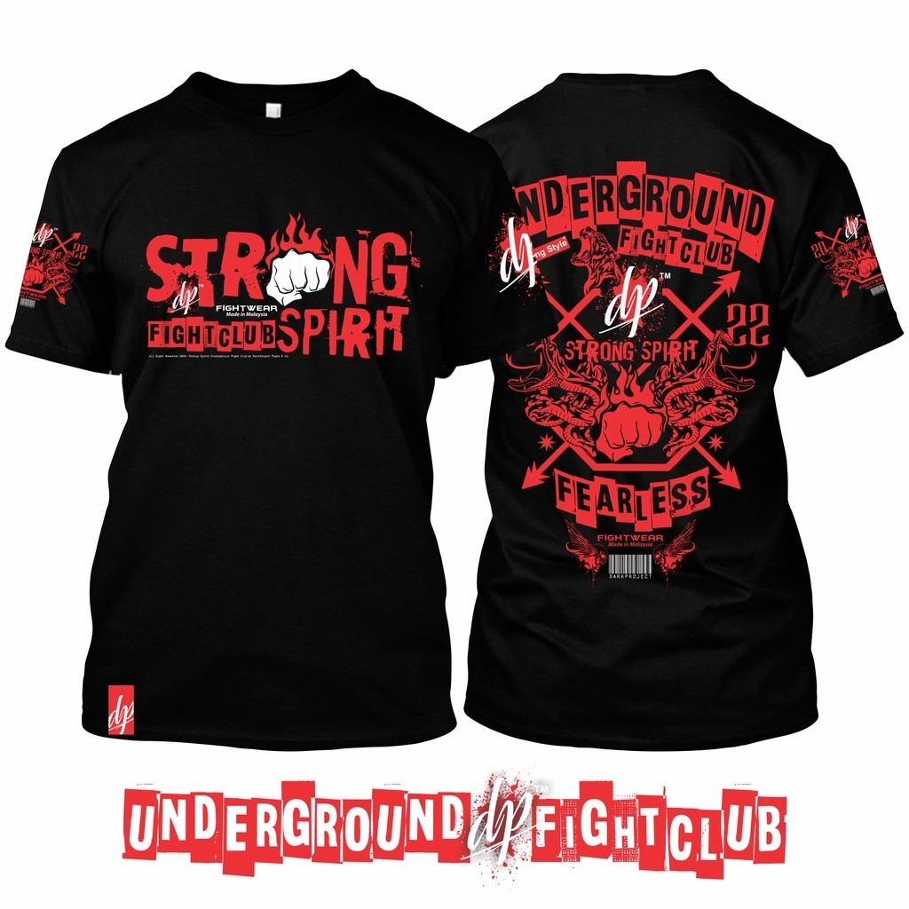 เสื้อยืดแฟชั่นผู้ชาย 3D UFC MMA Underground Fight Club พิมพ์ Tee ฤดู ...
