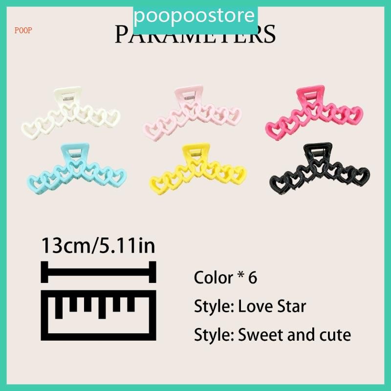 Poop สาววัยรุ่นผม Claw Hollow out รูปหัวใจ Braids หางม้าขากรรไกรคลิป ...