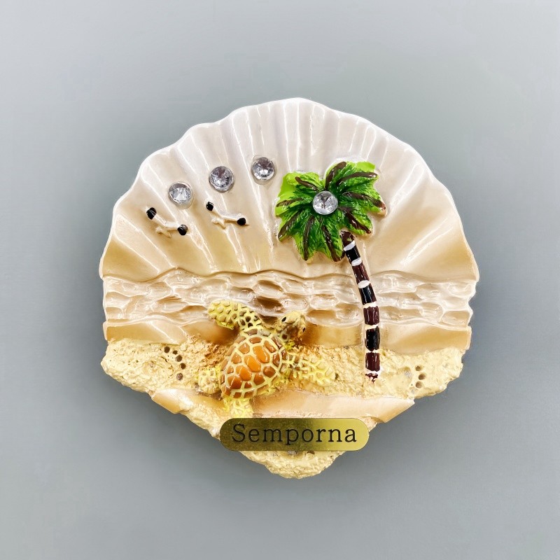 Shenbenna Shell Turtle, Sabah, Malaysia ตู้เย็นตู้เย็นสติกเกอร์ 3D ...