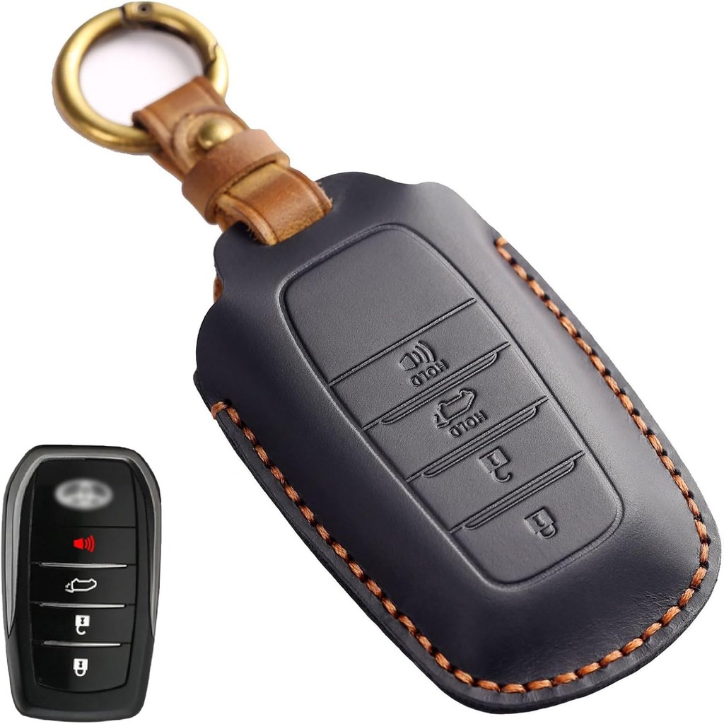 Easyant กุญแจหนัง Fob สําหรับ Toyota Tundra, Smart Key Shell Case ใช้ ...