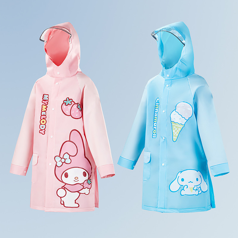 Cheerful Mario Melody&Cinnamoroll สําหรับฝนเด็ก กันน้ำ เสื้อกันฝนเด็ก ...