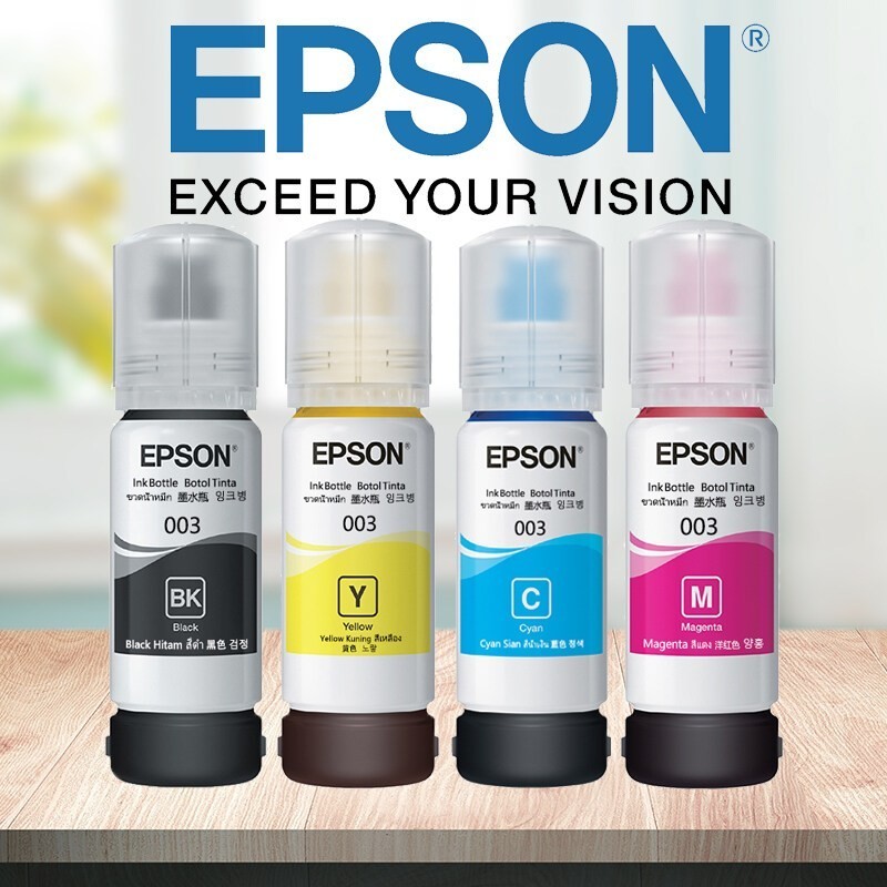 กิจกรรมรวมค่าจัดส่งแล้วหมึกเติมของแท้ เอปสัน EPSON 003 ของแท้ 100%เหมาะ ...