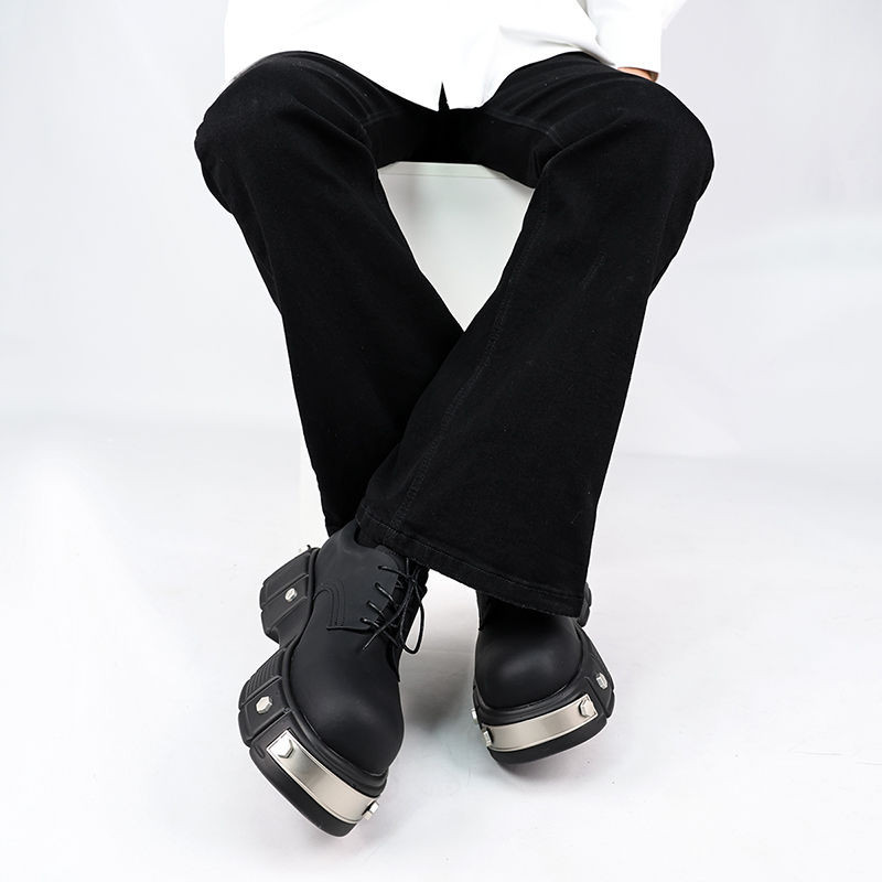 [X-MEN] Cleanfit High-End Sense Function Niche Iron Toe Derby รองเท้า ...