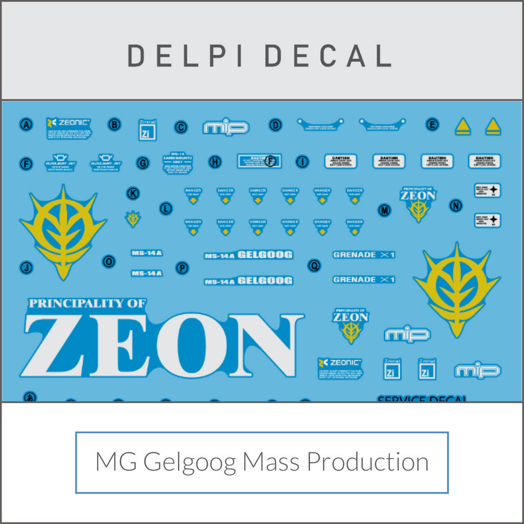 Delpi Water Decal (ดีคอลน้ำ) MG Gelgoog Mass Production | Shopee Thailand