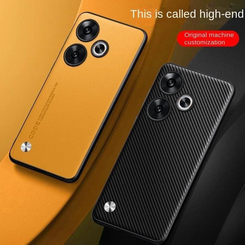 Poco F6 Pro F5 Pro กรณีนุ่มมังสวิรัติหนัง Grain Slim ป้องกันปกหลัง ...