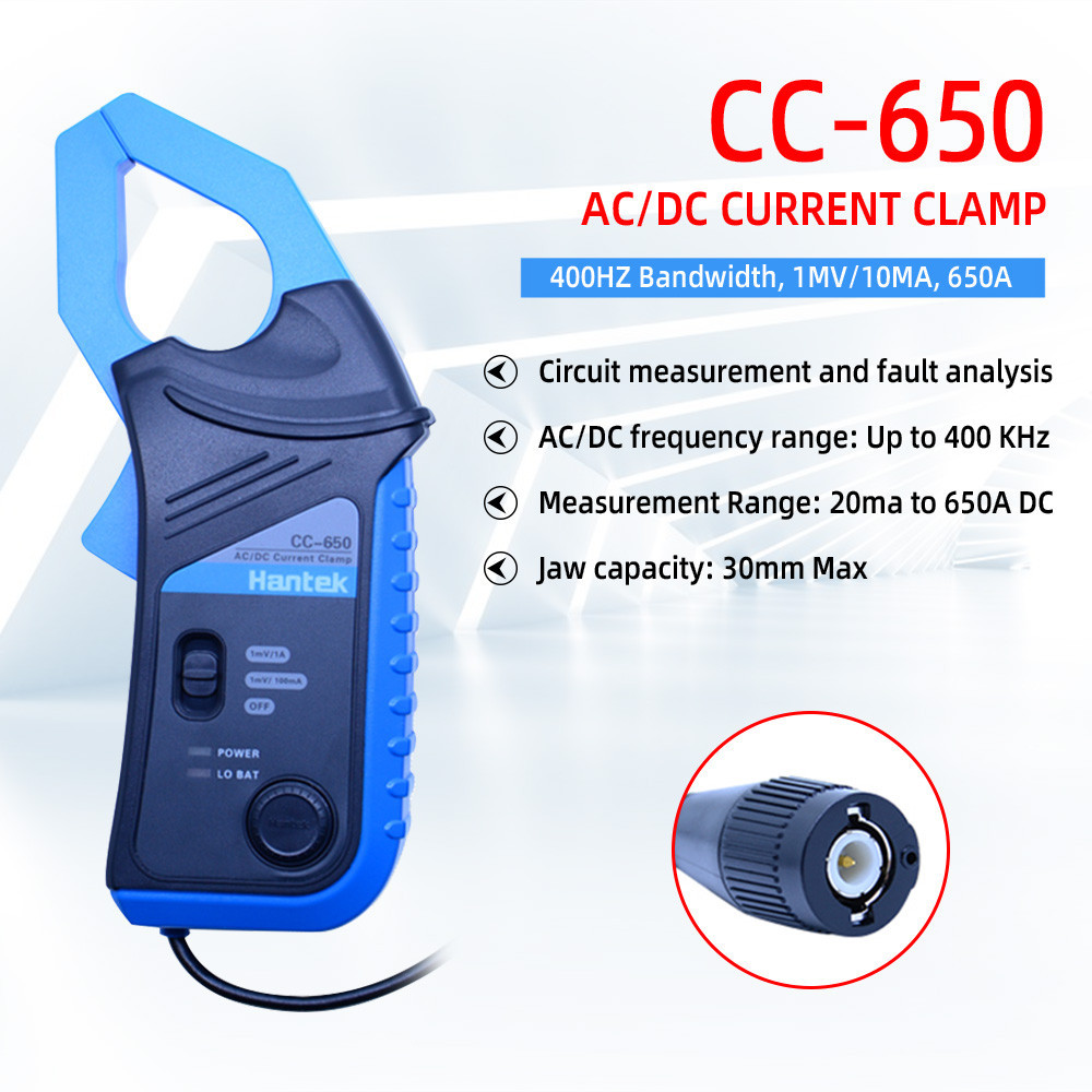 VOKTTA Oscilloscope AC/DC Current Clamp Probe วัดตัวนําเส้นผ่านศูนย์กลาง 9 มม.CC-650 400Hz ...