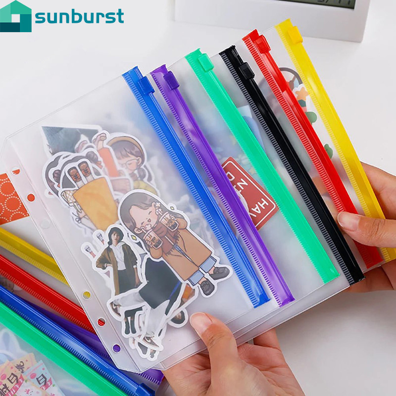 [ใหม่] 6/12/18 ชิ้น Loose Leaf Storage Bag - A6 & A5 PVC Loose Leaf ...