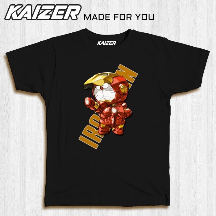 Kaizer RH-1545 Doraemon Iron Man Parody Ironman T- เสื้อกีฬา สวยๆ ไซส์ ...