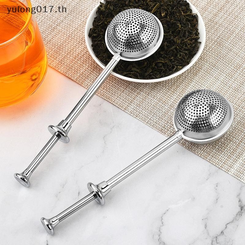[yulong017] Telescopic Ball Tea Infuser สแตนเลสกรองชาตาข่ายช้อนชากรอง ...