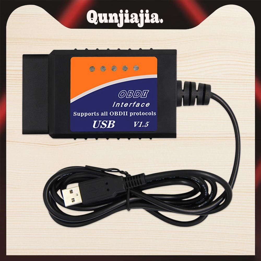 เครื่องอ่านรหัสอัตโนมัติ OBDII USB CH340T OBD2 เครื่องมือวินิจฉัยรถยนต์ ELM 327 อินเทอร์เฟซ USB ...