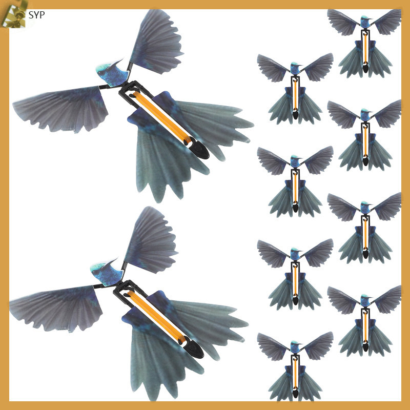 10 ชิ้น Wind Fly Hummingbird Props Drones ของเล่นตลก Clockwork Flying ...