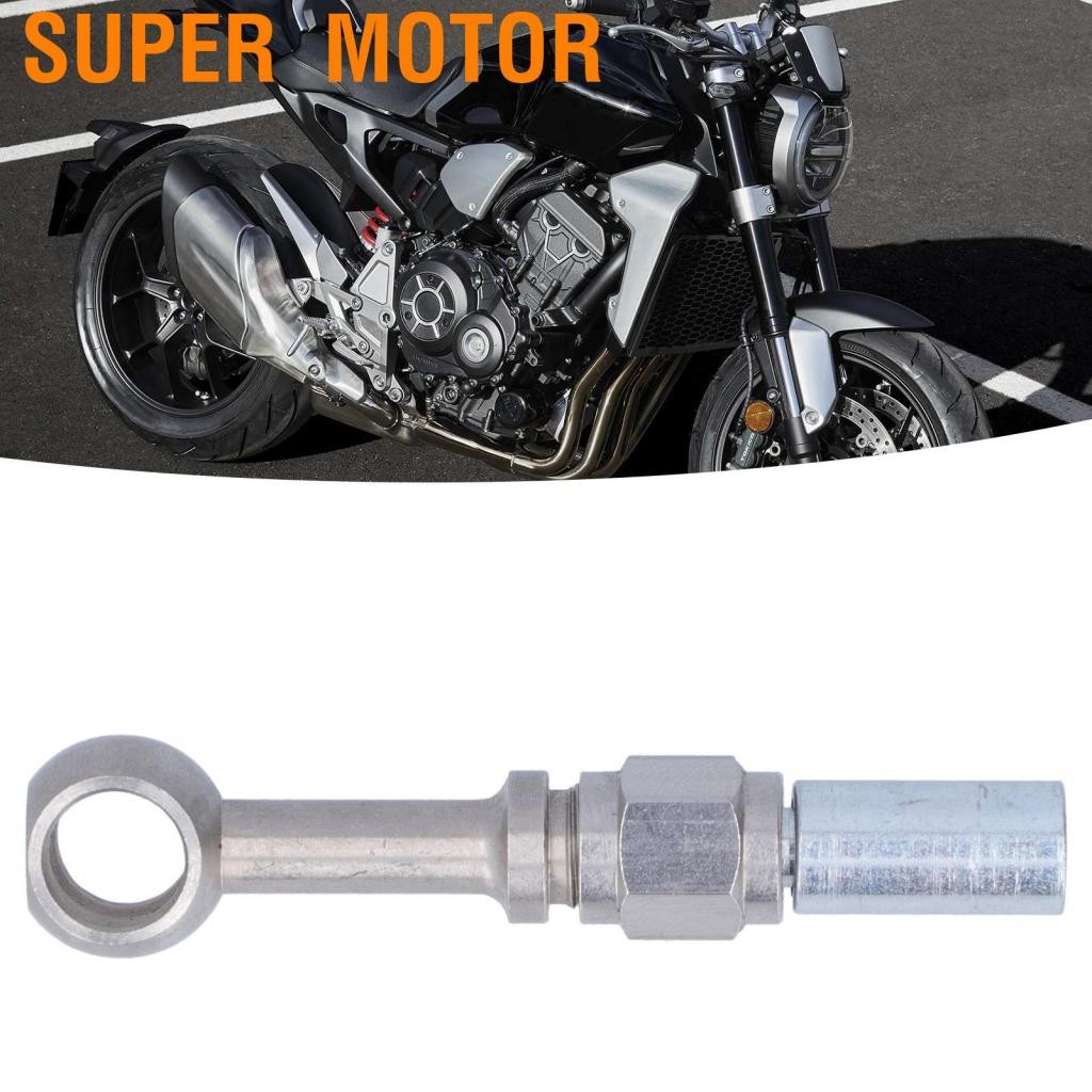 Super Motor 4PCS ตั้งค่า 0 ° M10 สายเบรกสายน้ำมันแบนโจอะแดปเตอร์สแตนเลส ...