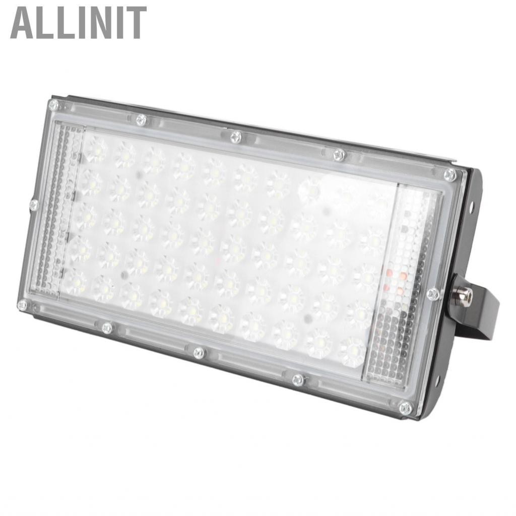 Allinit LED Flood Light 50W IP66 Waterproof 6000K White 180 Degrees ...