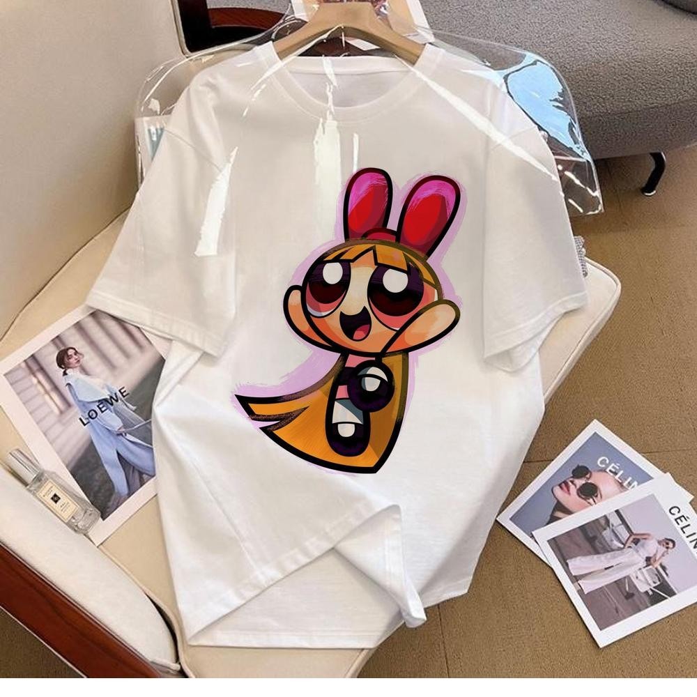 Powerpuff top หญิง 2022 กราฟิก tees ผู ้ หญิงคู ่ เสื ้ อผ ้ า tumblr t ...
