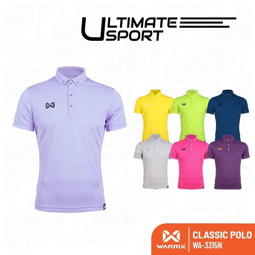 Warrix รุ่น Classic WA3315 เสื้อโปโลวาริกซ์แขนสั้นสีล้วนคอปก ใส่ทำงาน ...