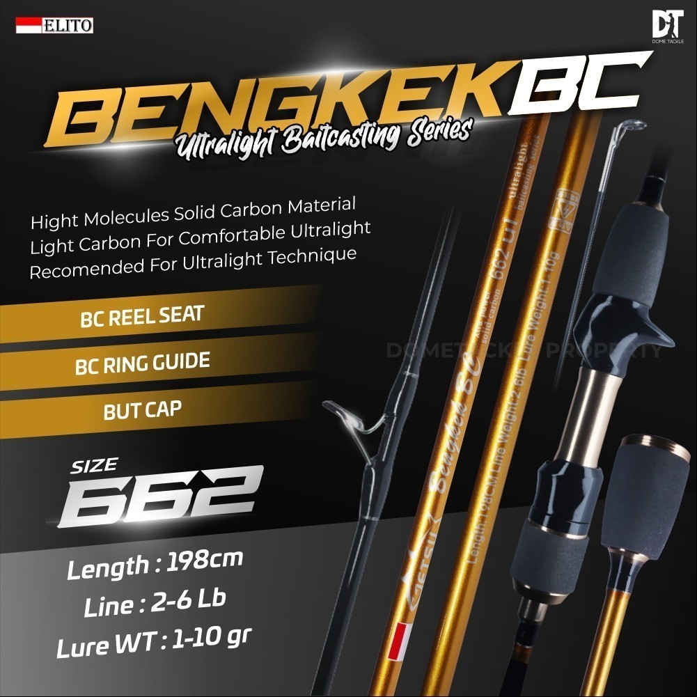 คันเบ็ด Eliro Bengkek BC ขนาด 602 662 คันเบ็ด Baitcasting Solid Carbon Ultralight | คันเบ็ด Ul ...