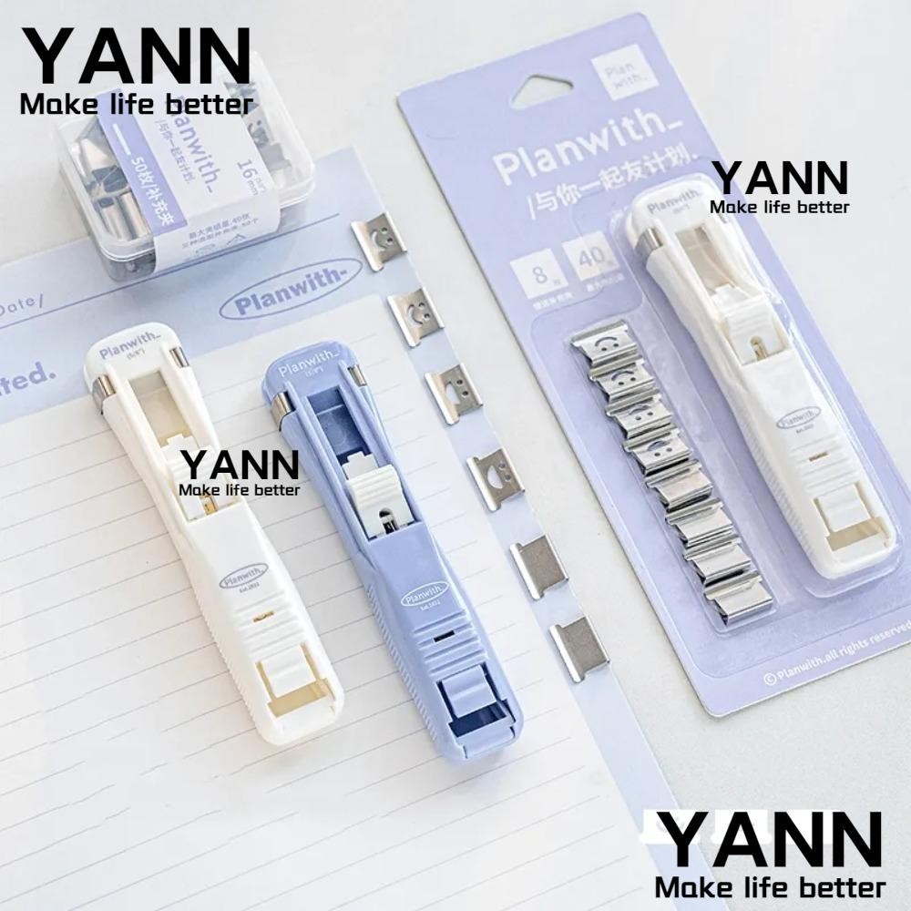 Yann1 Push Paper Clip, Smile Design Mini Binder Pusher Set, Plastics ...