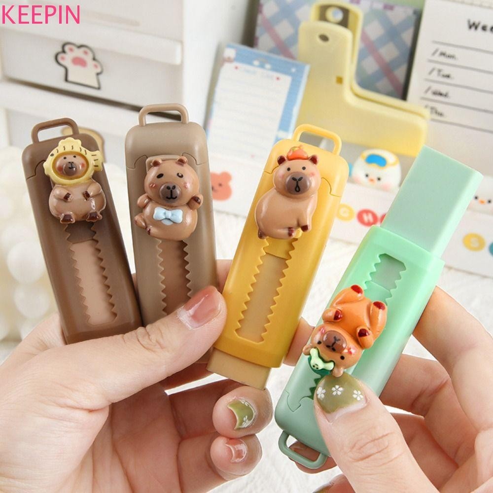 Keepin Capybara Eraser, Retractable Portable Push Pull Eraser ...
