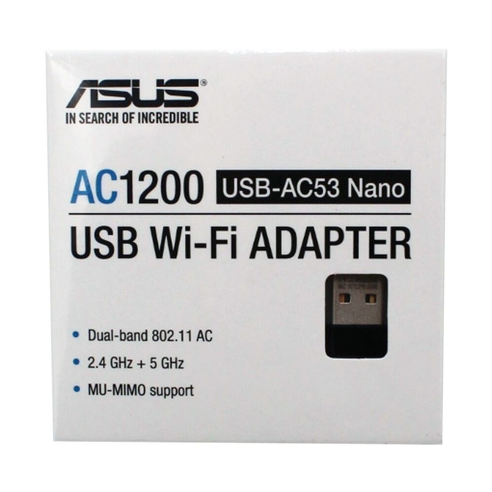 ASUS USB-AC53 Nano AC1200 Dual-Band (2.4GHz / 5GHz, WiFi 5) USB Wi-Fi ...
