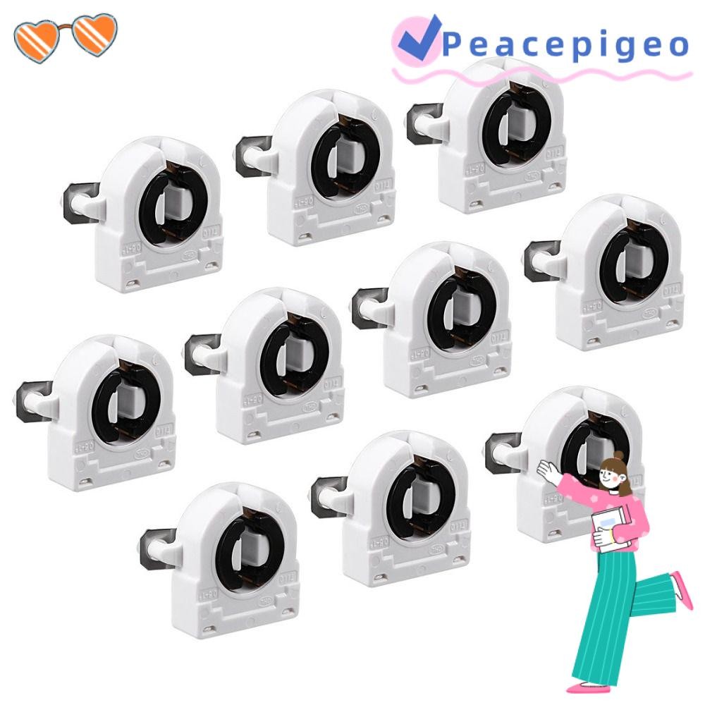 Peacepigeo 10 ชิ้น T8 ที่ใส่ไฟเรืองแสง ติดทนนาน ฐาน G13 แบบไม่เจาะ, ที่ใส่โคมไฟ T8 ทนทาน ...