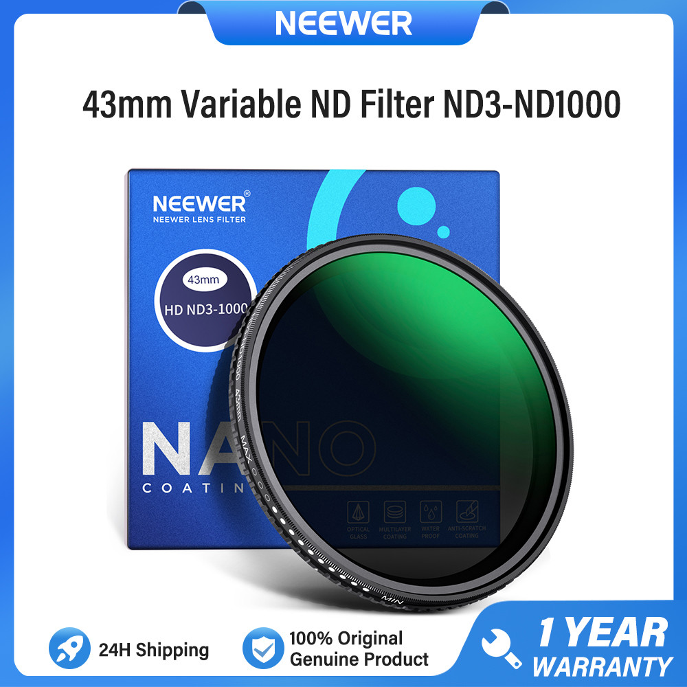 Neewer 43mm ND3-ND1000(1.5-10 Limited Stops) ตัวกรองความหนาแน่นเป็นกลาง ...