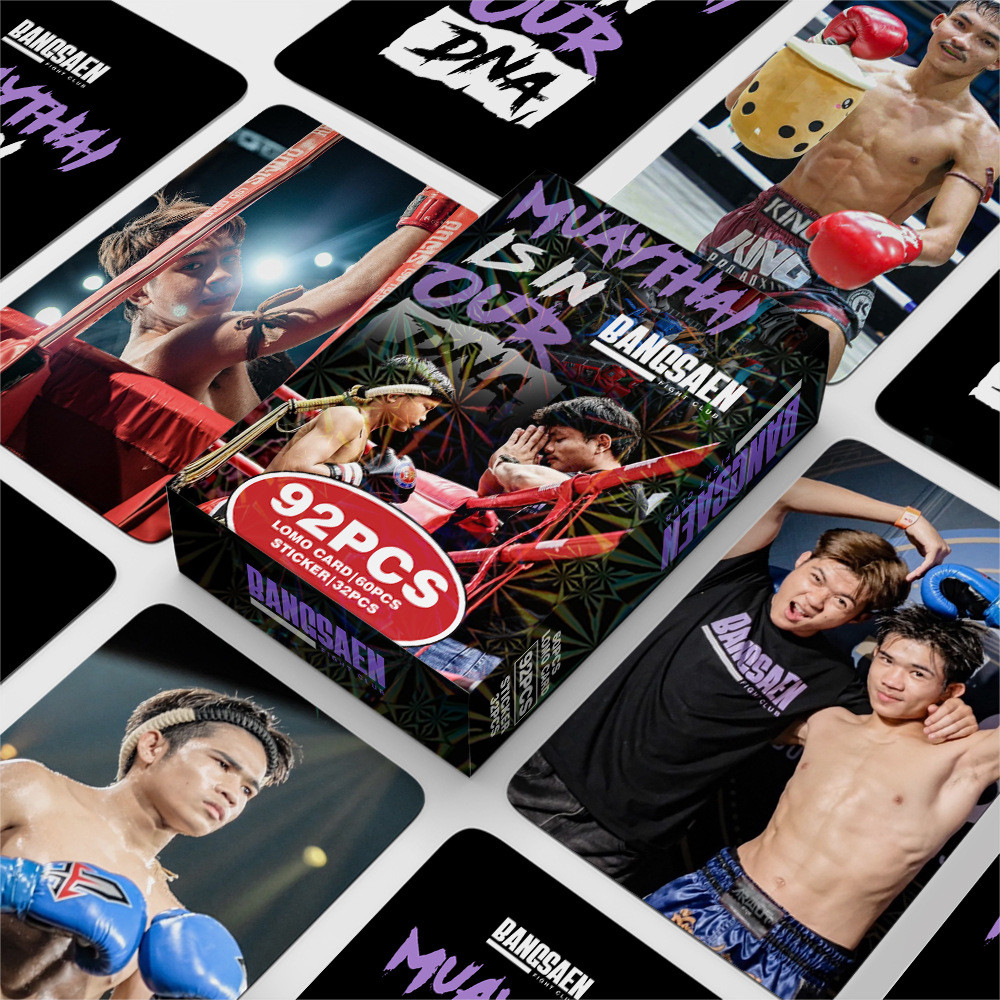 SQ3 92 ชิ้น/เซ็ต Bangsaen Fight Club Thailand สติกเกอร์ชกมวยการ์ดรูปถ่าย LOMO การ์ดโปสการ์ดคอลเ ...