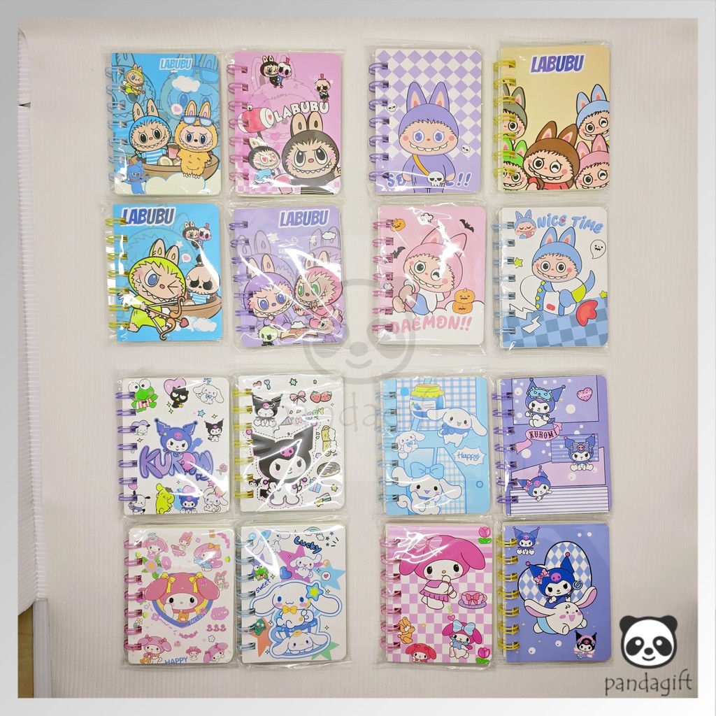 สมุดโน๊ต Ring Memo A7 สมุดโน๊ตเกลียว สมุดจิ๋ว Labubu Sanrio บรรจุแยก - GG0504 | Shopee Thailand