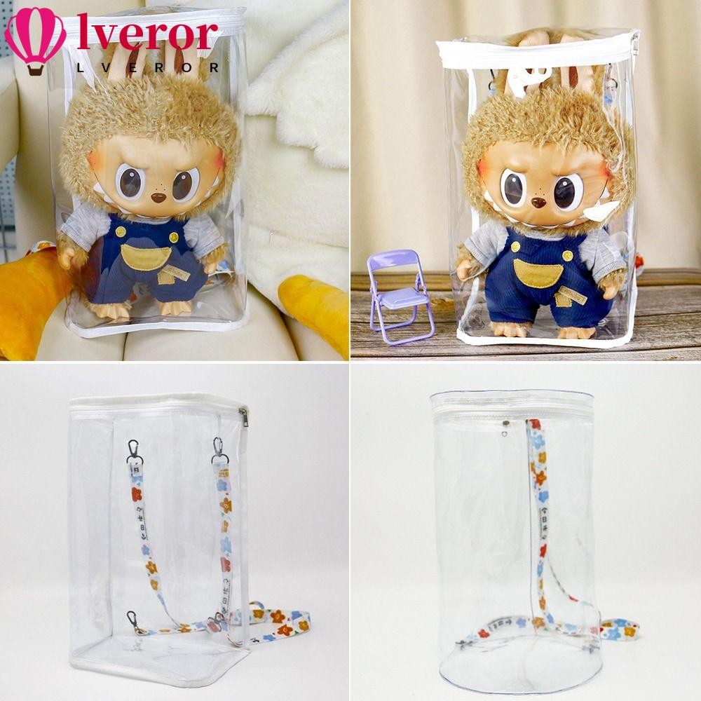 Lveror Cotton Doll Storage Bag, Labubu PVC Protective Bag Large Labubu ...