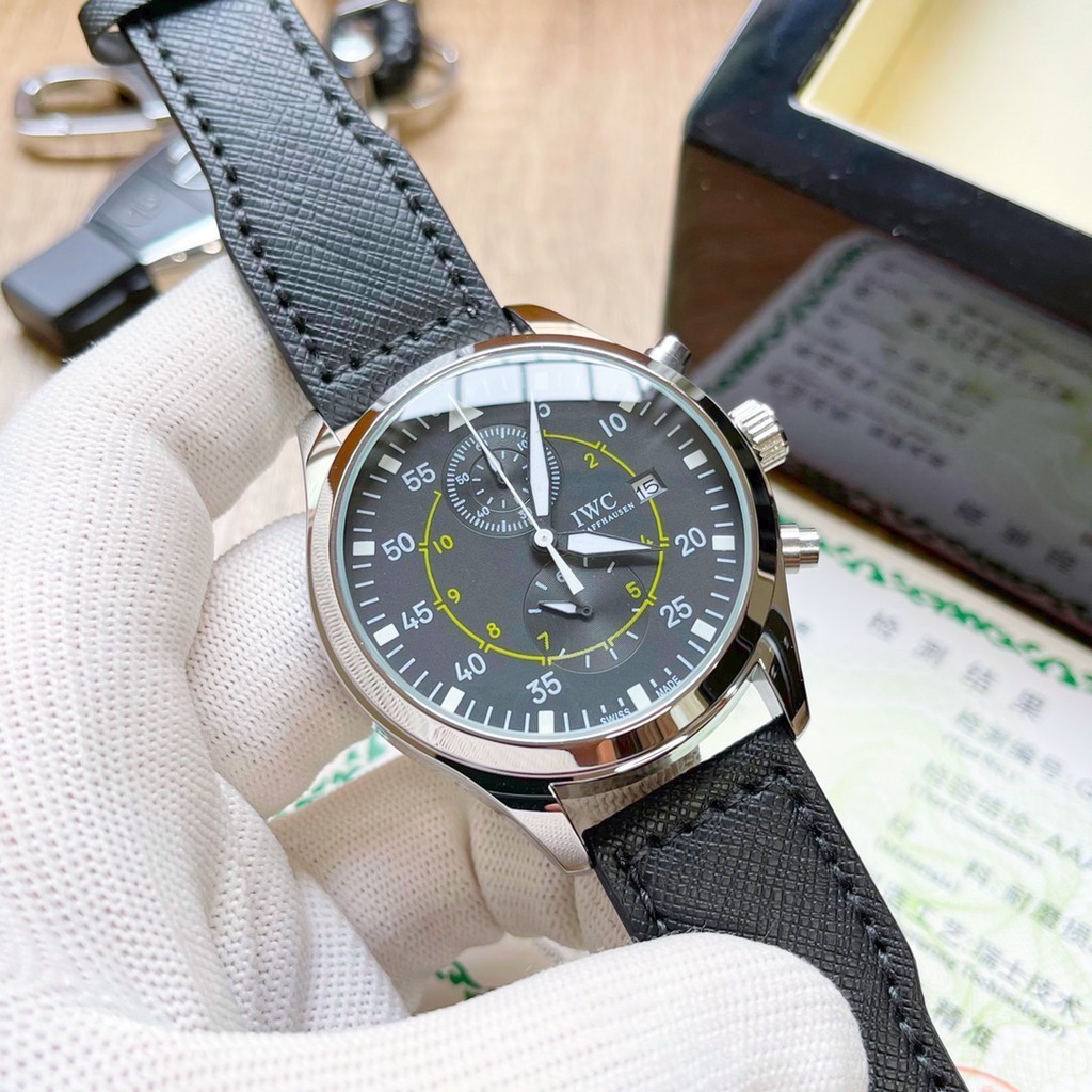 โครงการมัลติฟังก์ชั่น IWC 5 พินนําเข้าการเคลื่อนไหวควอตซ์ 44 มม. นาฬิกาผู้ชาย | Shopee Thailand