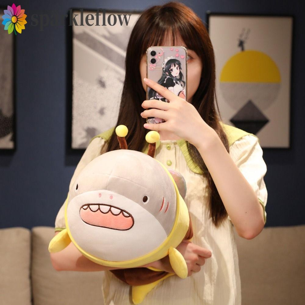 Sparkleflow Shark Bee Plush ของเล่น Xmas ของขวัญหมอนเบาะของเล่นของขวัญ ...