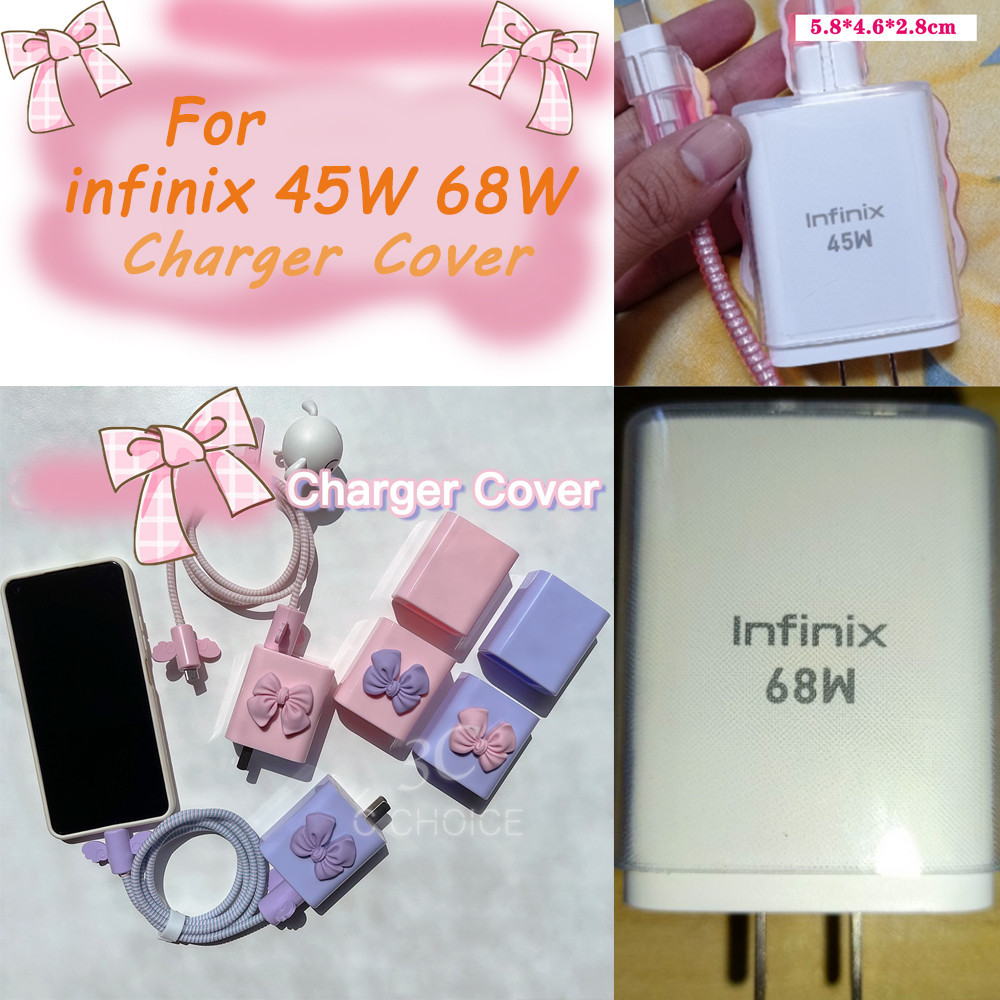 Charger Protector สําหรับ infinix note 30 33W 45W 68W Youth น่ารัก DIY ...