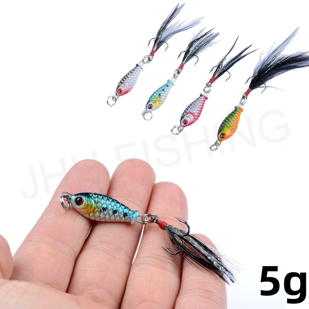 [ 3cm/5g ] Mini jig Lure เหยื ่ อจิ ๊ กโลหะเร ็ วพร ้ อมตะขอ 8 # พร ้ ...