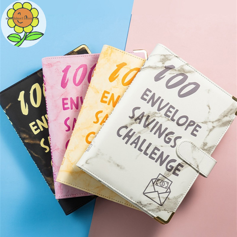 Sunshop 100 วัน 100 ซองจดหมาย Savings Challenge ประหยัดเงิน Binder ประหยัดหลวมโน ้ ตบุ ๊ คเงินสด ...