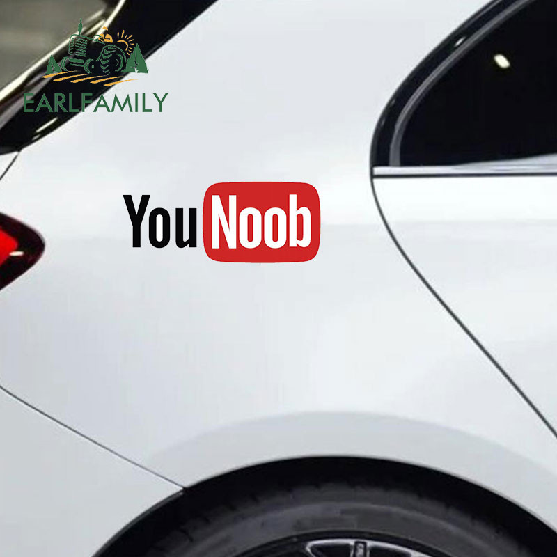 Earlfamily 13 ซม.x 5.5 ซม.คุณ Noob รถสติกเกอร์บุคลิกภาพแล็ปท็อป Caravan กระจกมองหลัง DIY Decal ...