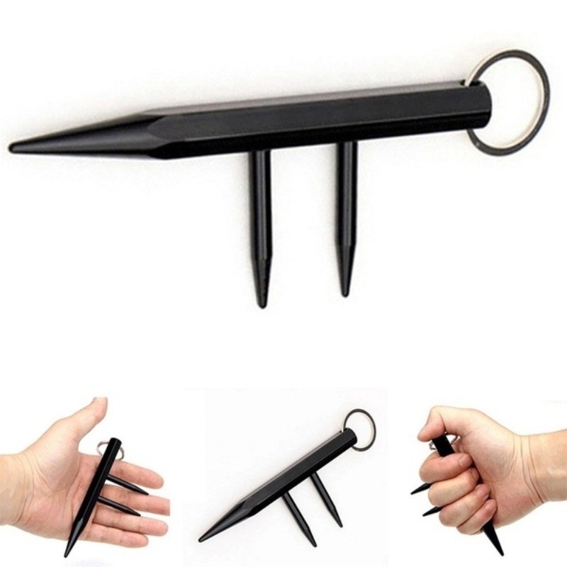 F - Type Self Defense Finger Ring Key Chain อลูมิเนียม Kubaton Ring ...