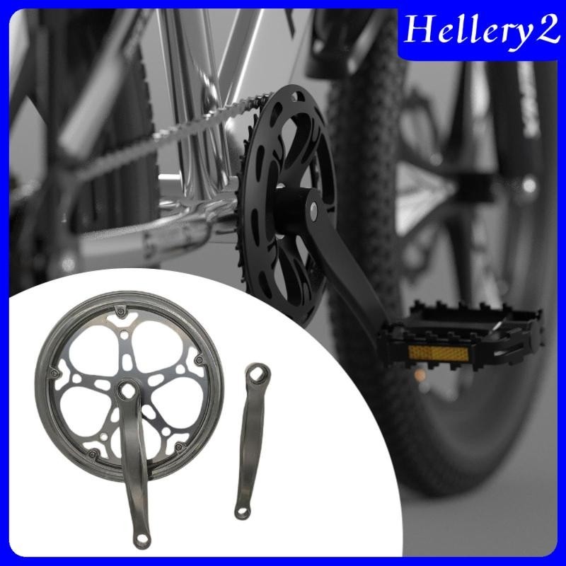 [Hellery2] Bike Crankset Single Chainring Bike Crank Arm Set 52T Chain ...