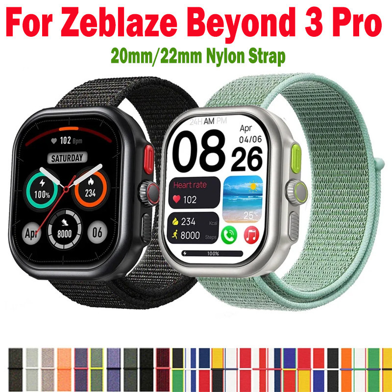 สายรัดไนลอนสําหรับ Zeblaze Beyond 3 PRO Smartwatch Replacment 20 มม.22 ...