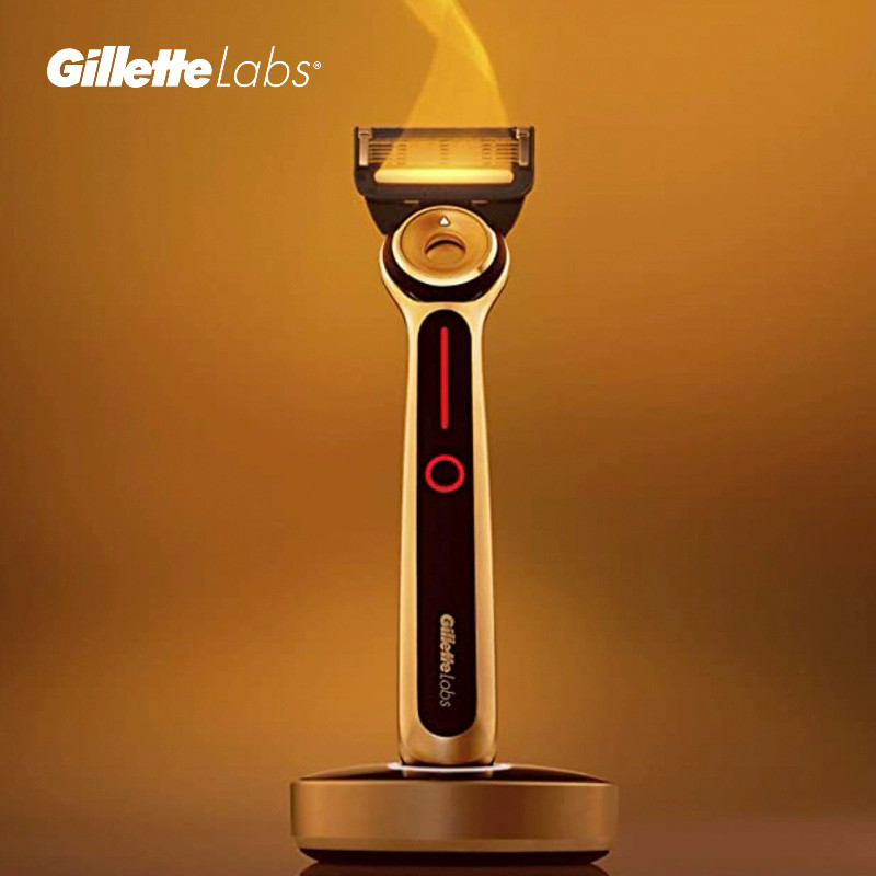 Gillette Heated Razor for Men พร้อมใบมีด 5 ชั้น Starter Shave Kit โดย ...