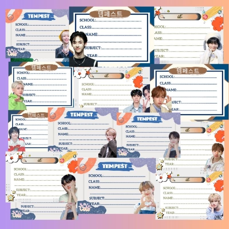 [set 12c] TEMPEST notebook LABELS - ชุดฉลากโน๊ตบุ๊คตัดก่อน - TieminMaQ ...