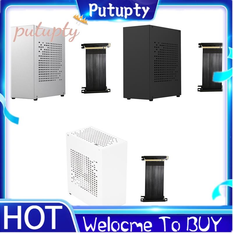 A07 Mini Itx เคสคอมพิวเตอร์แชสซี Htpc Host Case Usb3 0 Itx Enclosure พร้อมสายต่อกราฟิกการ์ด