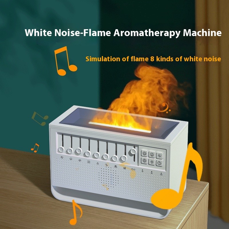 Flaming Aroma Diffuser Humidifier - เครื่องเสียงรบกวนสีขาว w/ 800mL ...