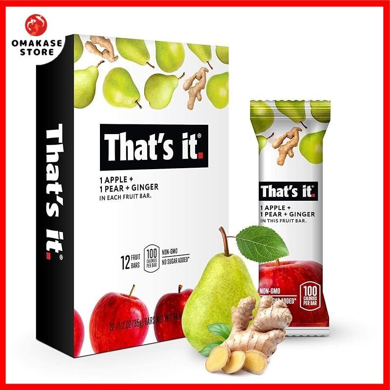 That's it Apple+Pear+Ginger 100% Natural Real Fruit Bar is the best ...
