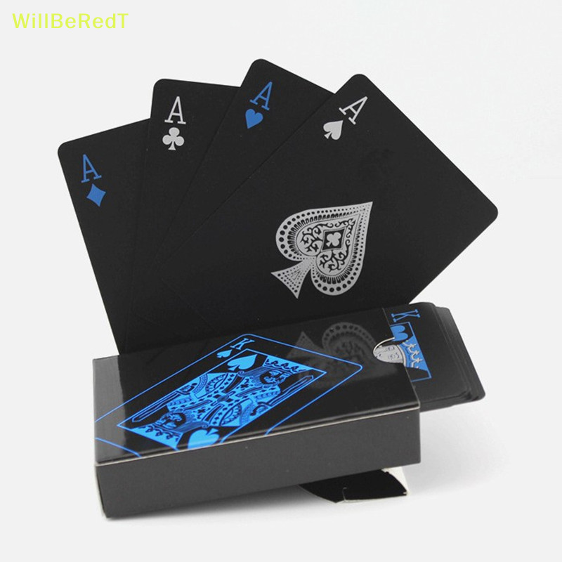 [WillBeRedT] Black Plastic Magic Poker Pvc Waterproof Chess And Card ...
