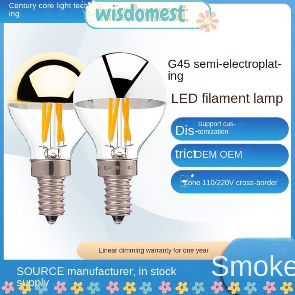 Wisdomest หลอดไฟ LED, E12/E14/E26/E27 หลอดไฟคริสตัลสีขาวอบอุ่น, 2023 4W หลอดไส้ 2200K 2700K ...