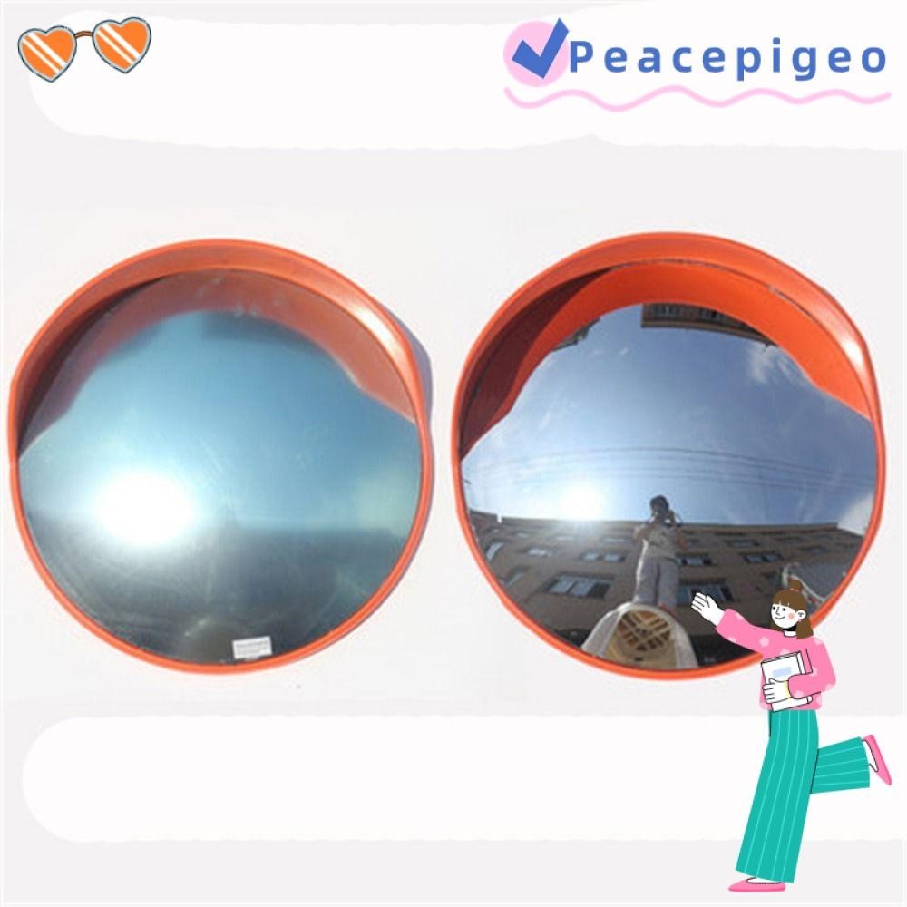 Peacepigeo กระจกนูน, สีส้ม 30/45/60 ซม., ABS PC การจราจร Driveway ในร่มกลางแจ้ง | Shopee Thailand