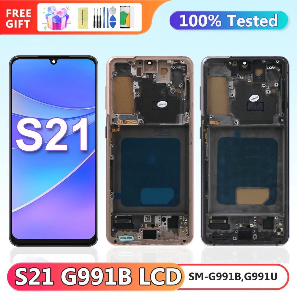 ชุดหน้าจอแสดงผล TFT S21 สําหรับ Samsung Galaxy S21 5G G991B G991B/DS จอ ...