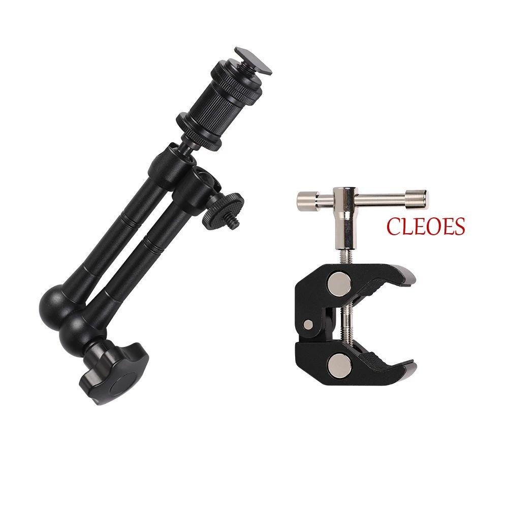 Cleoes Magic Arm SLR DSLR กล้องโลหะแบบปรับได้ Flash Mounting Monitor ...
