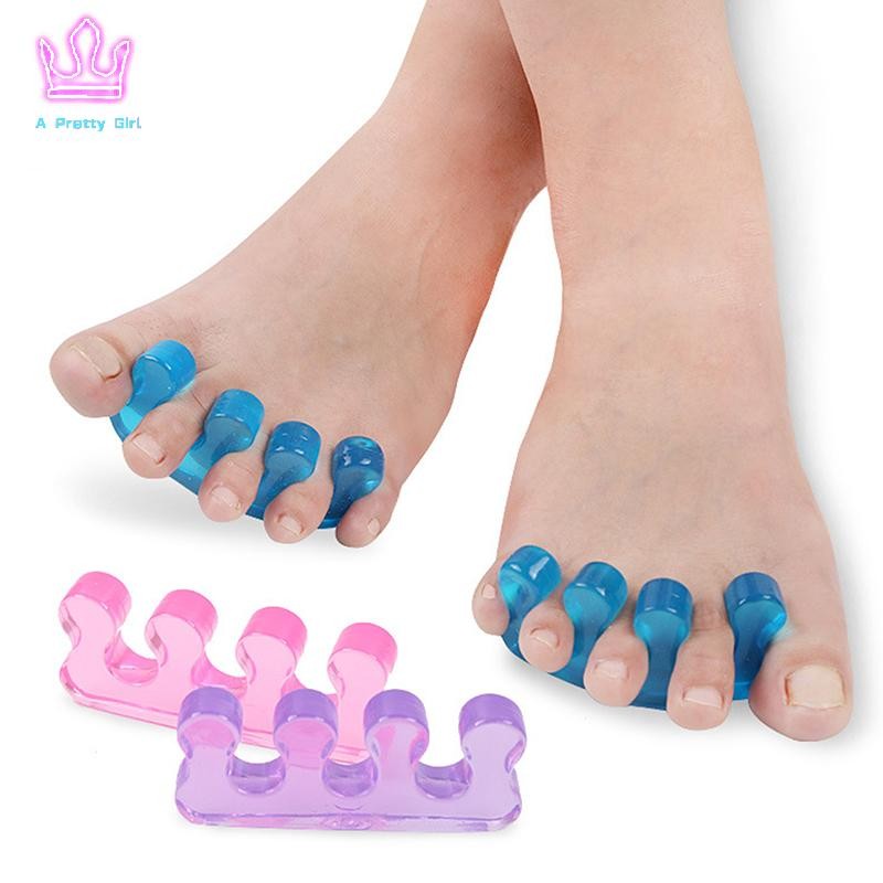 A Pretty Girl 2 ชิ้นซิลิโคนอ่อนนุ่ม Toe Separator ยืดหยุ่น Finger ...