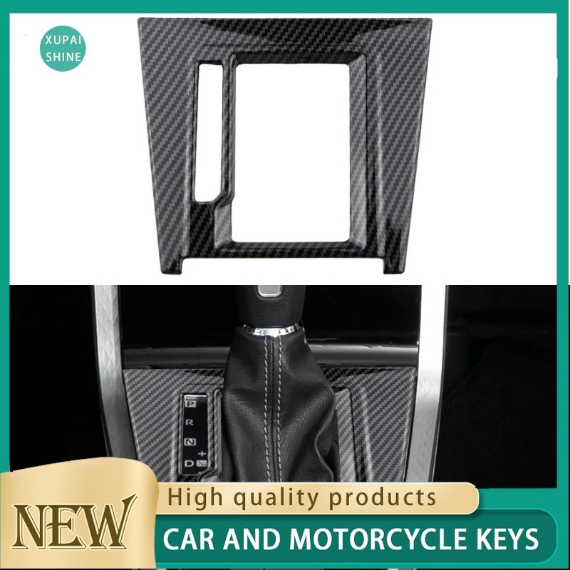 Lhd คาร์บอนไฟเบอร์รถ Central คอนโซลเกียร์ Shift Knob แผงสติกเกอร์ Trim ...