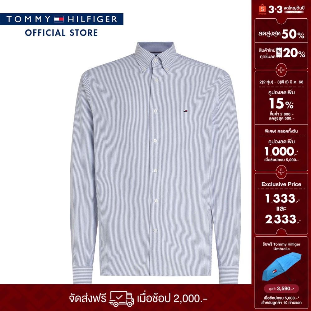 Tommy Hilfiger เสื้อ ผู้ชาย รุ่น MW0MW36238 0A8 - สีน้ำเงิน ทรง Regular ...